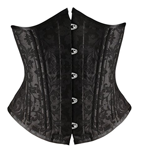 Camellias Women's 26 Steel Boned Heavy Duty Waist Trainer Corset Shaper ...