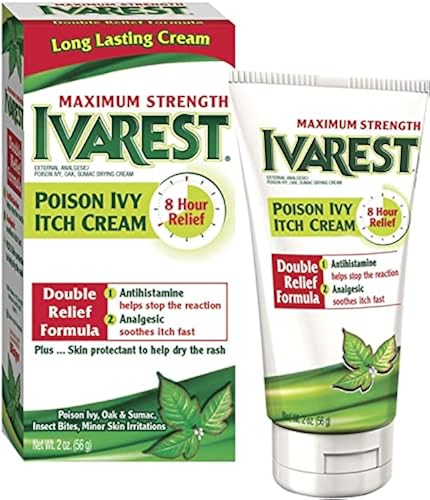 Ivarest Poison Ivy Itch Cream Maximum Strength - 2 oz, Pack of 5 in ...