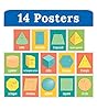 Carson Dellosa 14-Piece 2D and 3D Shapes Poster Set for Classroom Decor ...