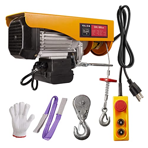 Electric Hoist 880 lbs Electric Winch, Wire Remote Control Power System ...