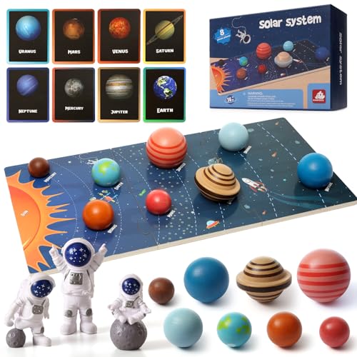 Wooden Solar System Model Board?Kids Solar System?Montessori Planet ...