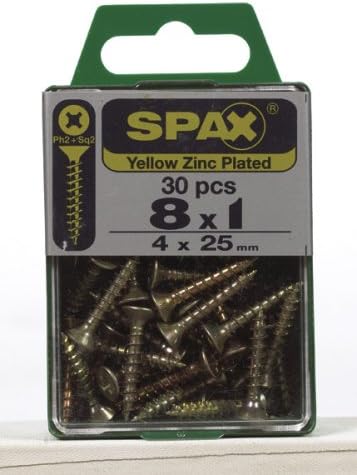 Amazon.com: SPAX No. 8 x 1 in. L Phillips/Square Flat Head Multi ...