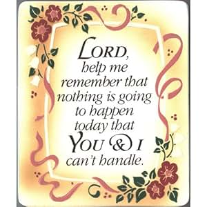 Amazon.com: Lord, Help Me Remember Embossed Wood Plaque with Easel ...
