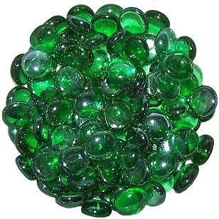 1 Kilo of Decorative GREEN Round Glass Pebbles 15-20mm: Amazon.co.uk ...