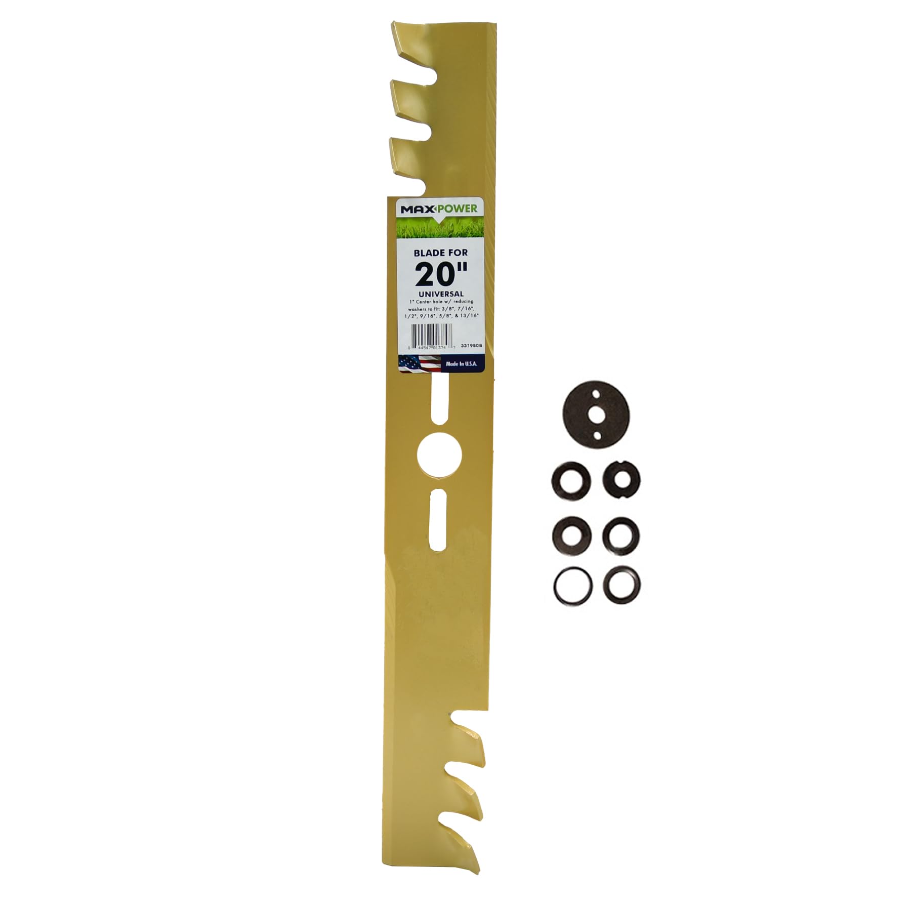 Maxpower 331980B 20-Inch Universal Gold Metal Mulching Blade,yellow for ...