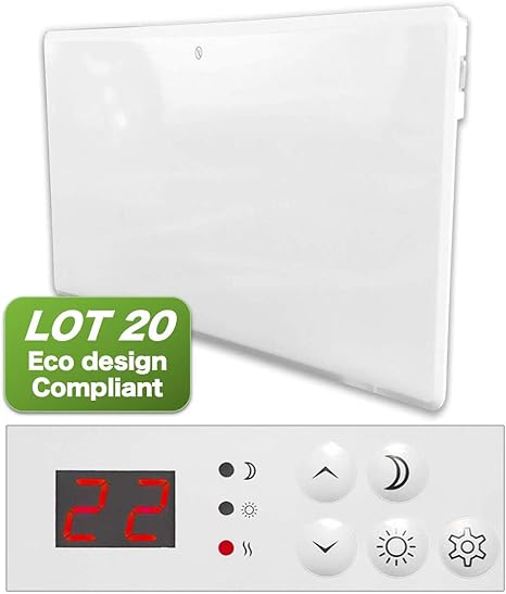 Purus Eco 1200W Electric Panel Electric Heater Bathroom Safe Setback ...
