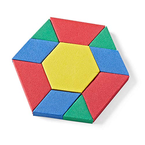 hand2mind Foam Pattern Blocks, Foam Shapes, Geometric Shapes for Kids ...