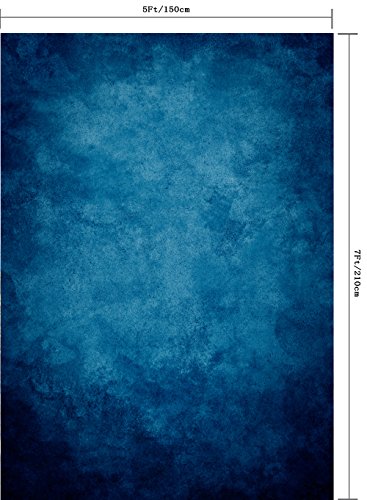 DePhoto Abstract Blue School Photo Backdrop for Pictures Portrait Solid ...