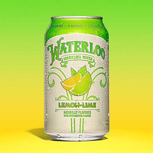 Waterloo Sparkling Water, Lemon-Lime Naturally Flavored, 12 Fl Oz Cans, Pack of 12 | Zero ...