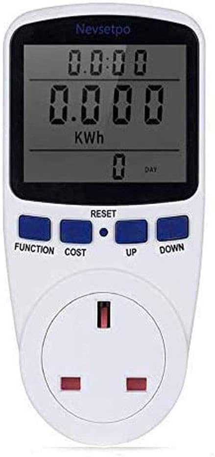 Nevsetpo Power Meter UK Plug Power Monitor Watts Meter Electricity ...