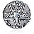 Amazon.com: CAROUN 2PCS(Silver+Gold) Lucifer Morningstar Satanic ...