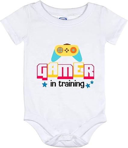 Toll2452 Gamer in Training Future Gamer Baby Bodysuit, Video Game Baby ...