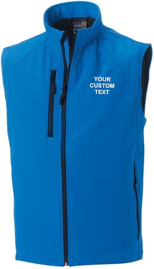 Star and Stripes Personalised Soft Shell Gilet, Custom Text on Gilet ...