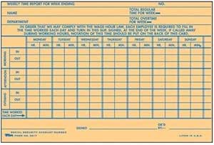 Amazon.com : Tops 3017 Time Cards : Blank Timecards : Office Products