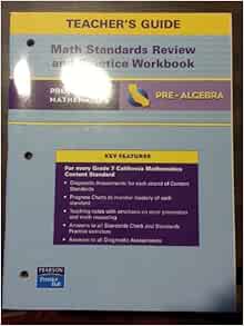 Prentice Hall Math Pre-Algebra Math Standards Review & Practice ...