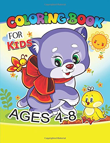Coloring Book for Kids Ages 4-8: Cute dog, horse,lion,sheep,turtle and ...
