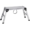 VEVOR Folding Work Platform, 30x12x20 Inch Aluminum Drywall Stool ...