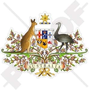 Amazon.com: AUSTRALIA Australian Coat of Arms, National Emblem Badge ...