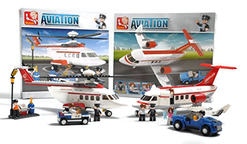 Buy Sluban Airport City Aviation Private Jet Airplane with Helicopter ...