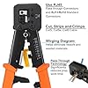 Solsop RJ45 Crimp Tool Pass Through Cat5 Cat5e Cat6 Crimping Tool for ...
