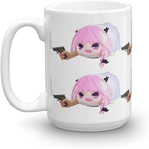 Haunted Astolfo Bean Plushie with a Gun. 15 Oz Ceramic Glossy Gift for ...