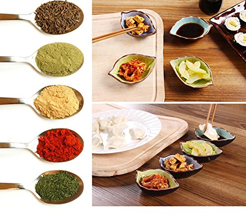 Maruis Mini Beautiful Ceramics Sauce Dishes Leaves-Shape Dishes Plates ...