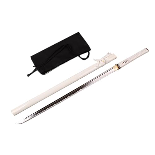 Japanese Ninja Straight Sword Katana White Practice Sharp High Carbon ...
