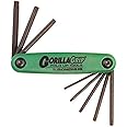 Bondhus 12632 GorillaGrip, Set of 8 Star Fold-up Keys, sizes T6-T25 ...