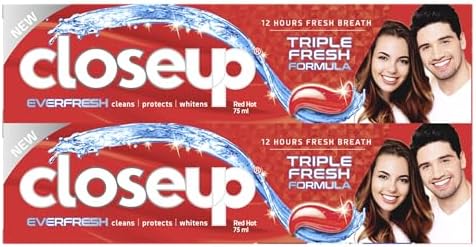 Closeup Triple Fresh Gel Toothpaste, for 12 hours fresh breath, Red Hot ...