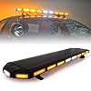 Xprite 48" Amber Emergency Strobe Bar Lights Black Hawk Hevy-duty ...