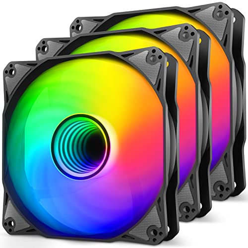 Antec RGB Fans 120mm, RGB Case Fans, PC Fans, 3-pin 5V Addressable RGB ...