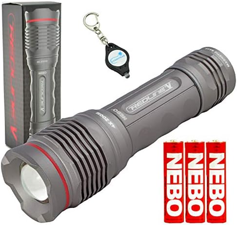 NEBO REDLINE V 500 Lumen LED Mini Flashlight Magnetic Base with 3 AAA ...