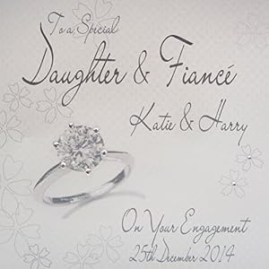 Personalised Card Engagement Ring Daughter & Fiancé: Amazon.co.uk ...