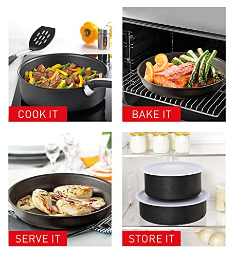 Tefal Ingenio Non-Stick Elegance Cookware Set, 13 Pieces, Black ...