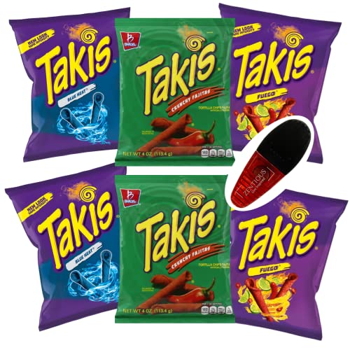 Takis Variety Pack - Takis Blue Heat, Takis Crunchy Fajitas, Takis ...