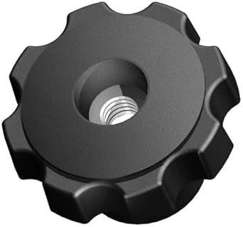 Innovative Components AN8C-F7S21 2.48" Fluted knob thru hole 1/2 - 13 steel zinc insert soft ...