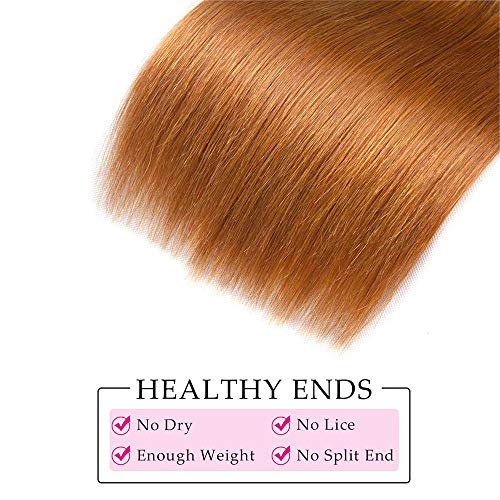 Seelaak 3 Bundles Ombre Brown Bundle t30 Straight Hair Bundle Brazilian ...