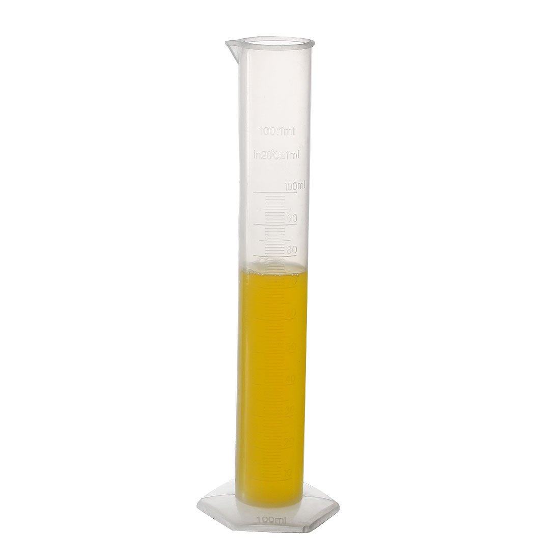 sourcing map Plastic Graduated Cylinder, 100ml Measuring Cylinder ...
