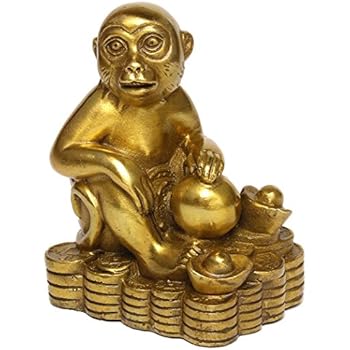Amazon.com: Zodiac Brass Monkey Statue Chinese Handmade Home Decor ...