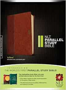 NLT Parallel Study Bible, TuTone (LeatherLike, Brown/Tan, Indexed ...