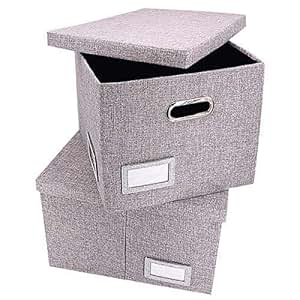 Amazon.com : File Storage Box Collapsible - File Box Hanging File Box ...