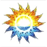 Amazon.com: Chase Grace Studio Tribal Sun Vinyl Decal Sticker|Yellow ...