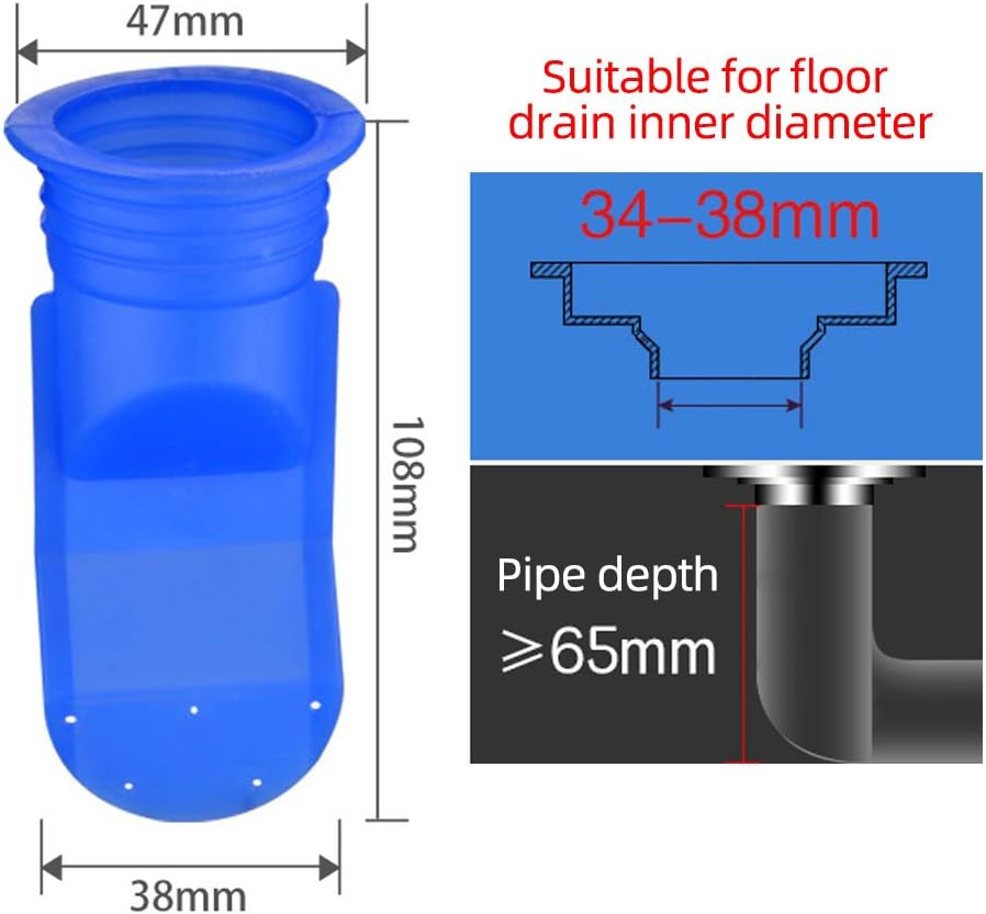 Drain Backflow Preventer, Silicone One Way Valve for Pipes Toilet ...