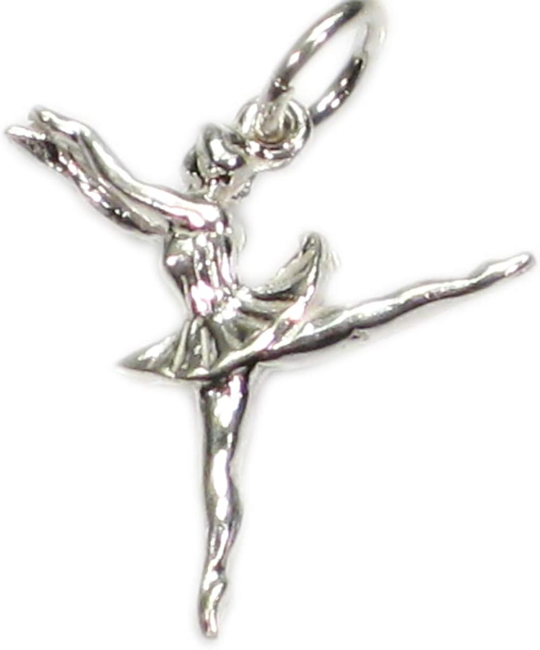 Ballerina dancing sterling silver charm .925 x 1 ballet dance charms ...