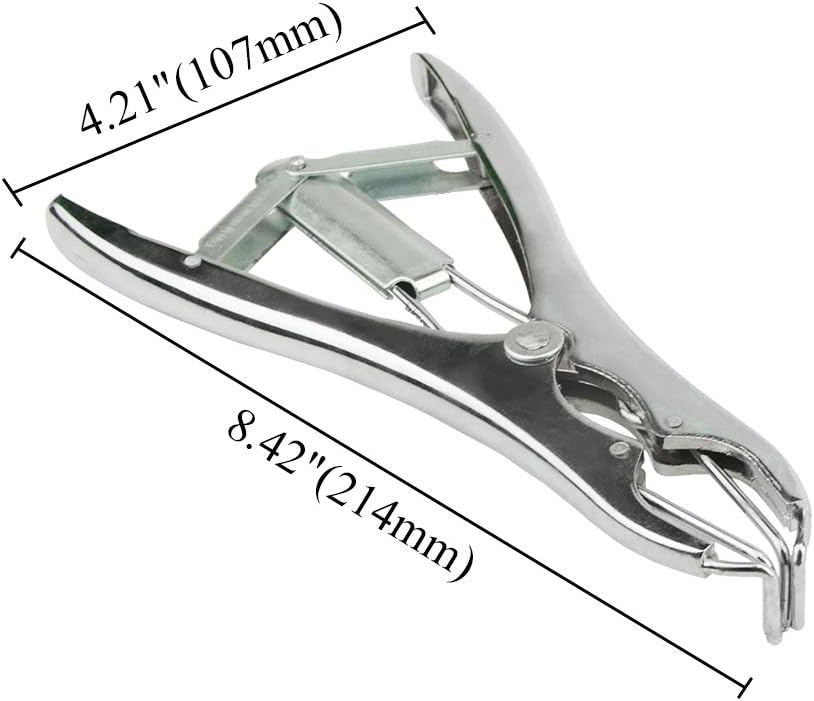 WMYCONGCONG Farm Animal Livestock Elastrator Castration Bander Tail Dock with 100 PCS Small ...