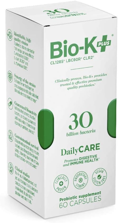 Amazon.com: Bio-K+ Probiotic Supplement Capsule for Women & Men. 30 ...