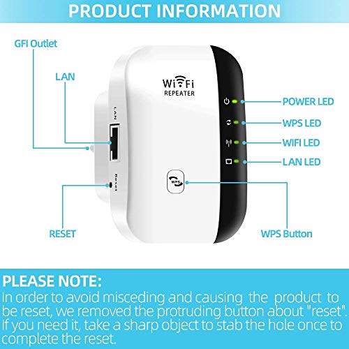 WiFi Range Extender 300Mbps Wireless Repeater 2.4G Internet Signal ...