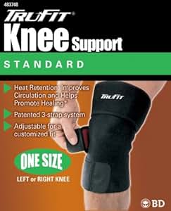 Amazon.com: Tru-Fit Knee Support, Black, One Size Fits All (Pack of 2 ...
