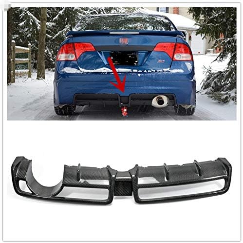EPR Carbon Fiber for Honda 8th Gen Civic SI Muge Rear Bumper Diffuser ...