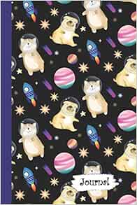 Amazon.com: Journal: Happy Outer Space Astronaut Diary with Blank Lined ...